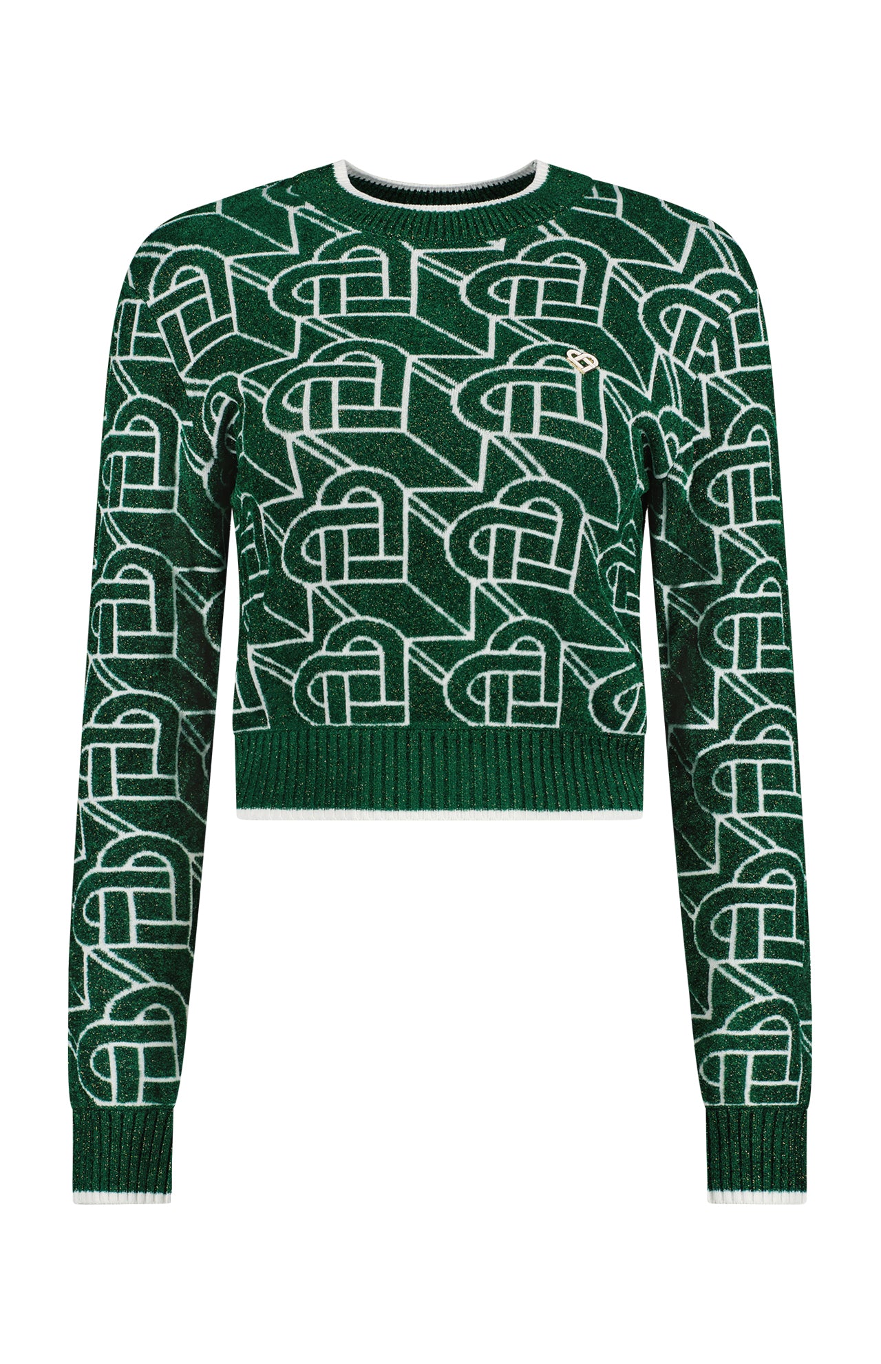 Casablanca Women's Heart Monogram Crew | A.K. Rikk's