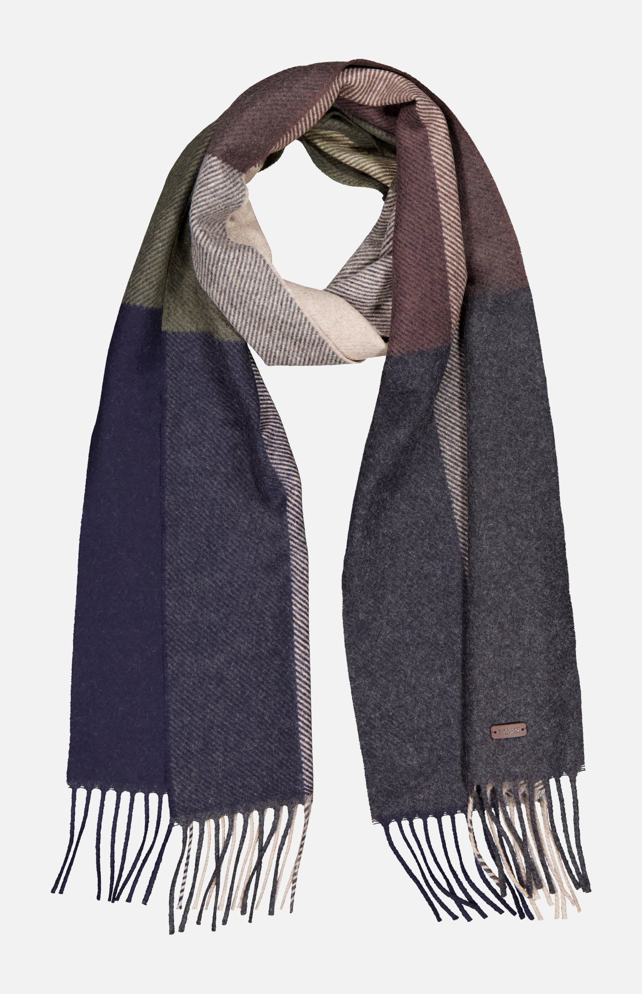 Eton Men's Block Color Cashmere Scarf | A.K. Rikk's