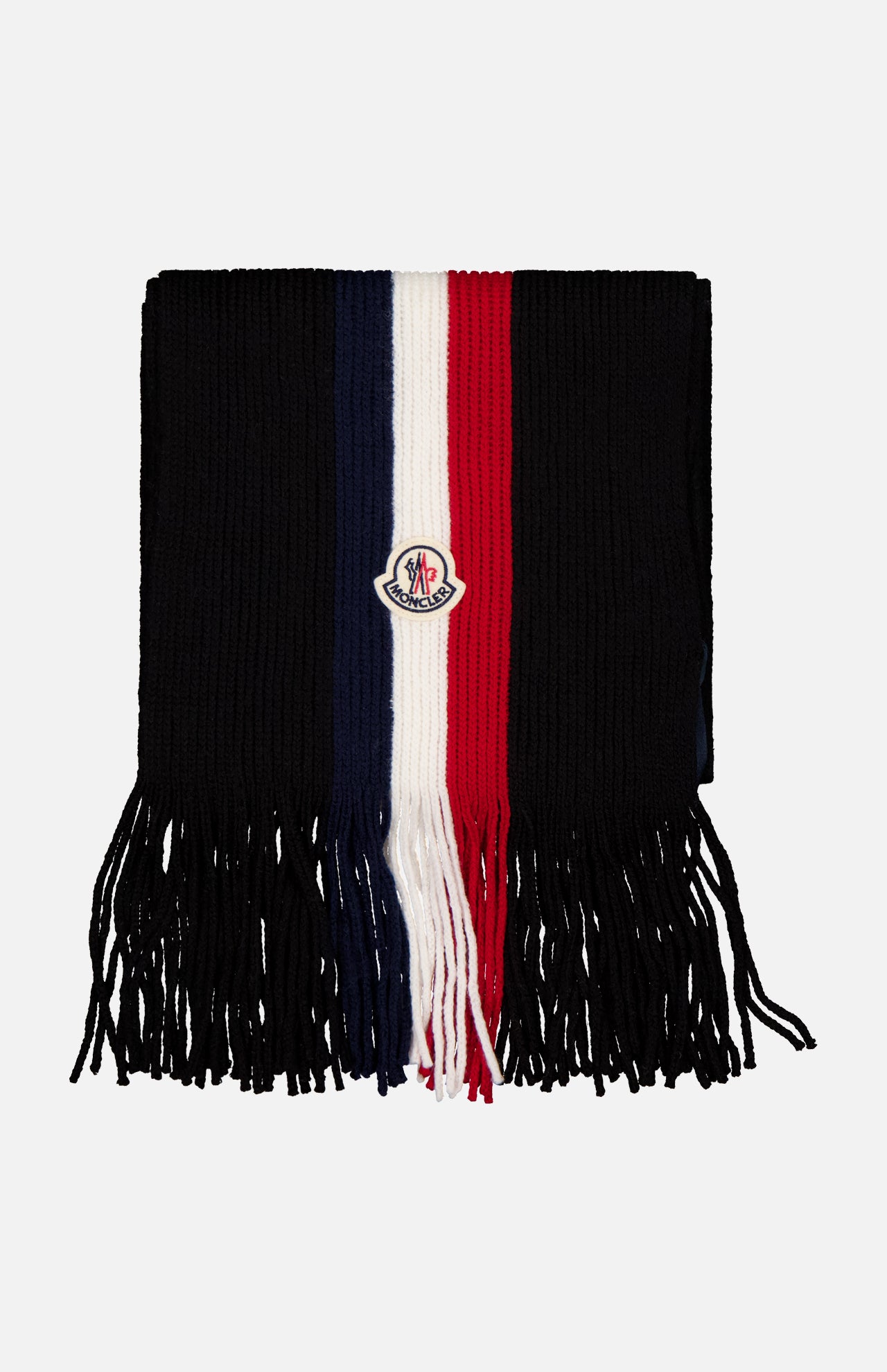Moncler Men's Long Fringe Knit Scarf | A.K. Rikk's