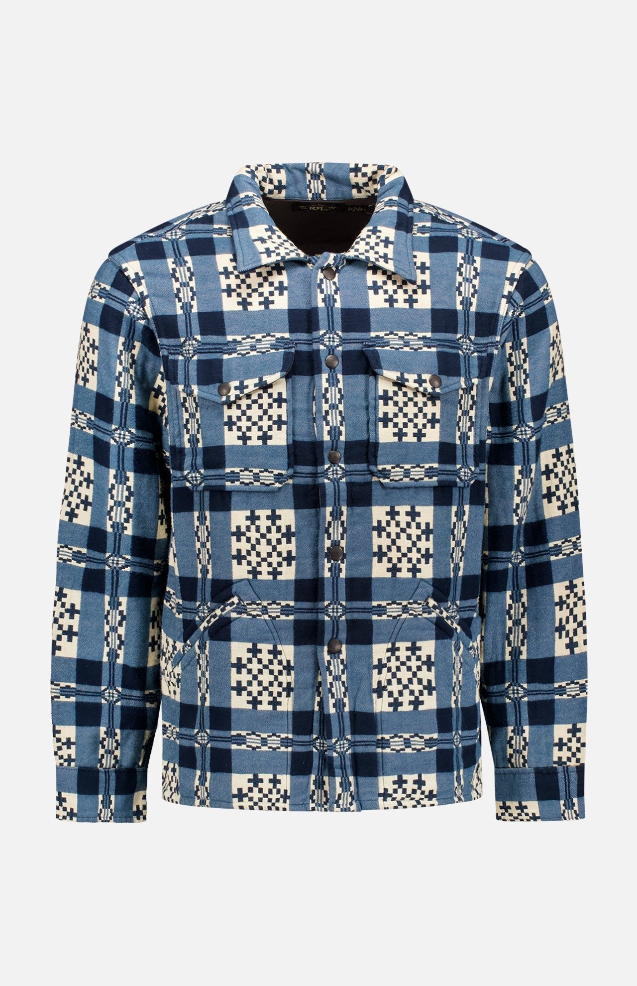 Ralph Lauren RRL Men's Jacquard Brown Bear Overshirt | A.K. Rikk's